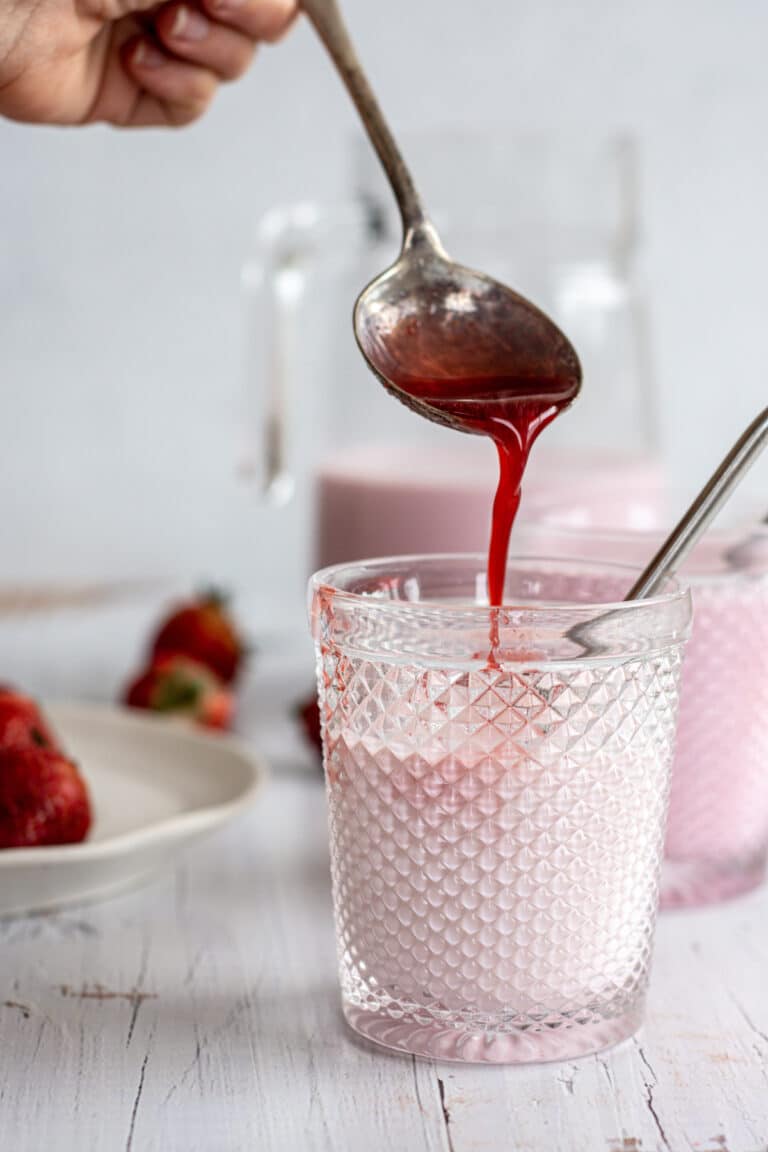 Homemade Strawberry Syrup For Milk - Home Grown Happiness