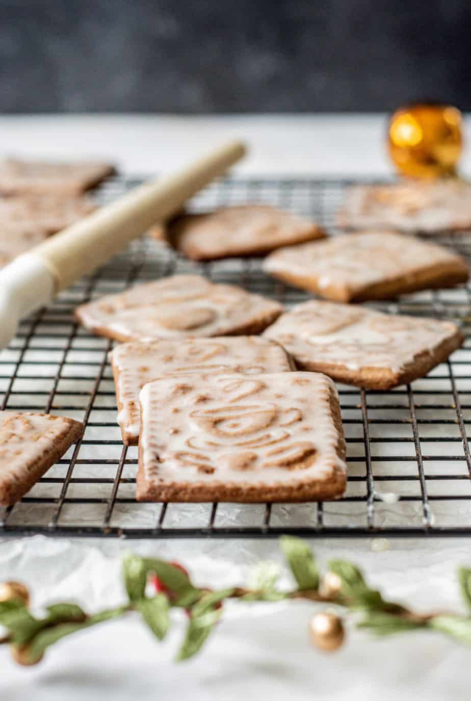Glazed Sourdough Gingerbread Cookies - Home Grown Happiness