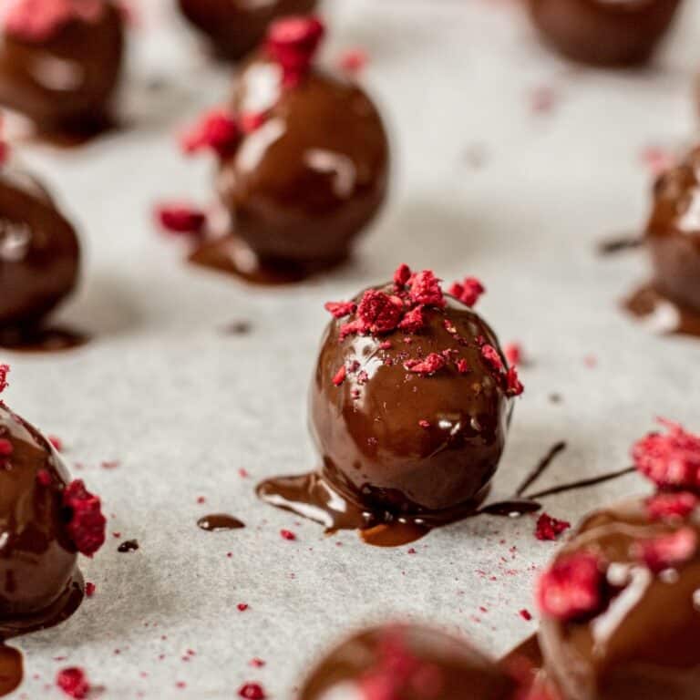 Chocolate Raspberry Truffles - Home Grown Happiness