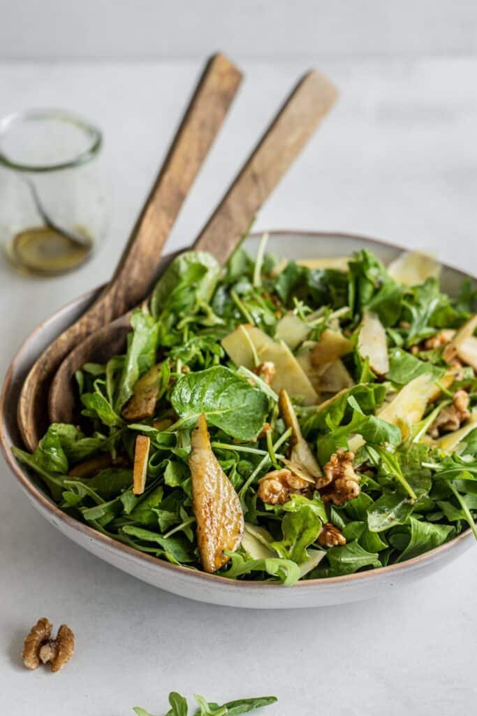 Rocket, Pear, and Walnut Salad - Home Grown Happiness