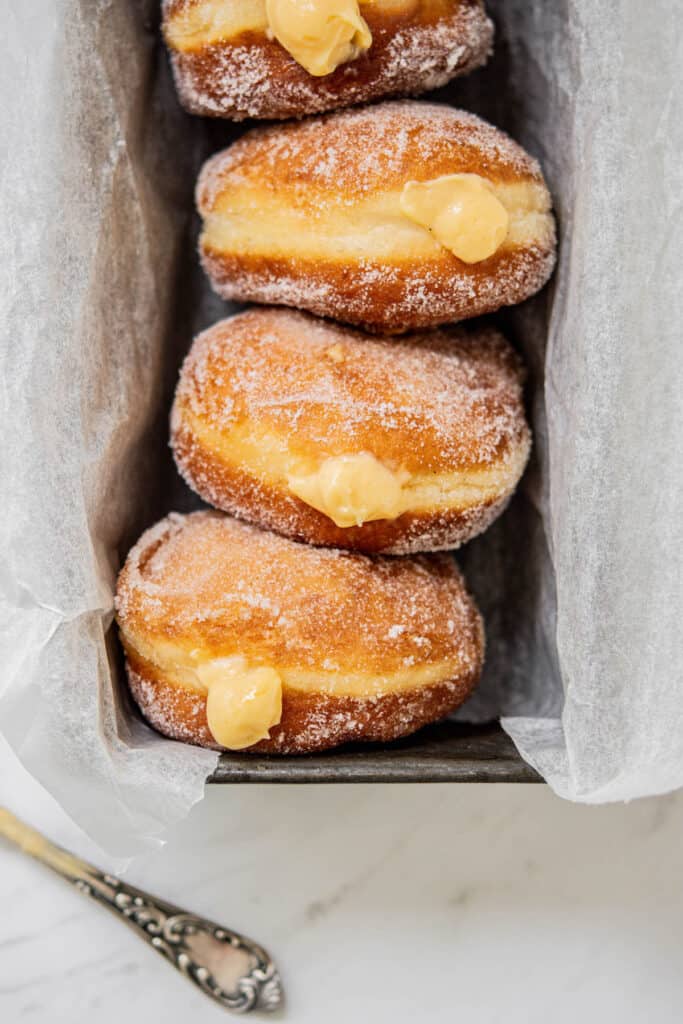 Vanilla Custard Doughnuts - Home Grown Happiness